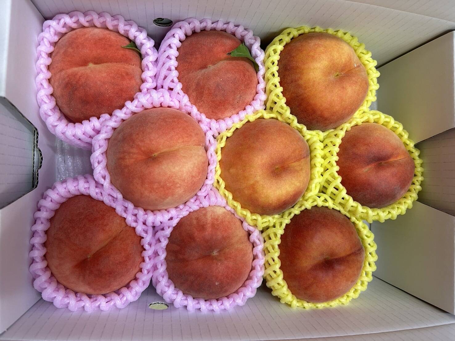 お買い得!まるせい果樹園の桃 黄桃と晩生種の詰め合わせ【おまかせ】2kg(6～11玉入り)自家用 贈答用 mix2：福島県産の白桃｜食べチョク｜産地直送(産直)お取り寄せ通販 - 農家・漁師 ...