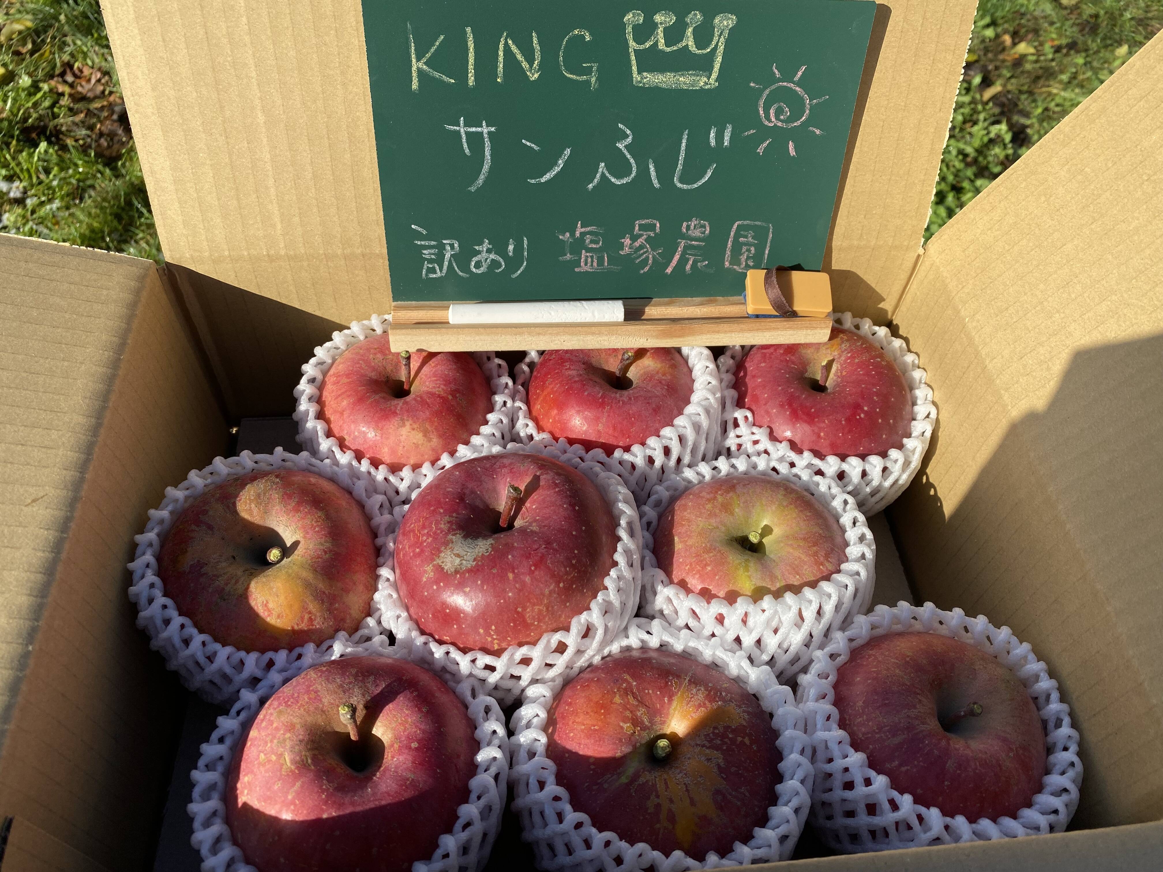 【予約】訳あり りんごの王様！サンふじ『信州りんご』3kg：長野県産のふじ｜食べチョク｜産地直送(産直)お取り寄せ通販 - 農家・漁師から旬の食材を直送